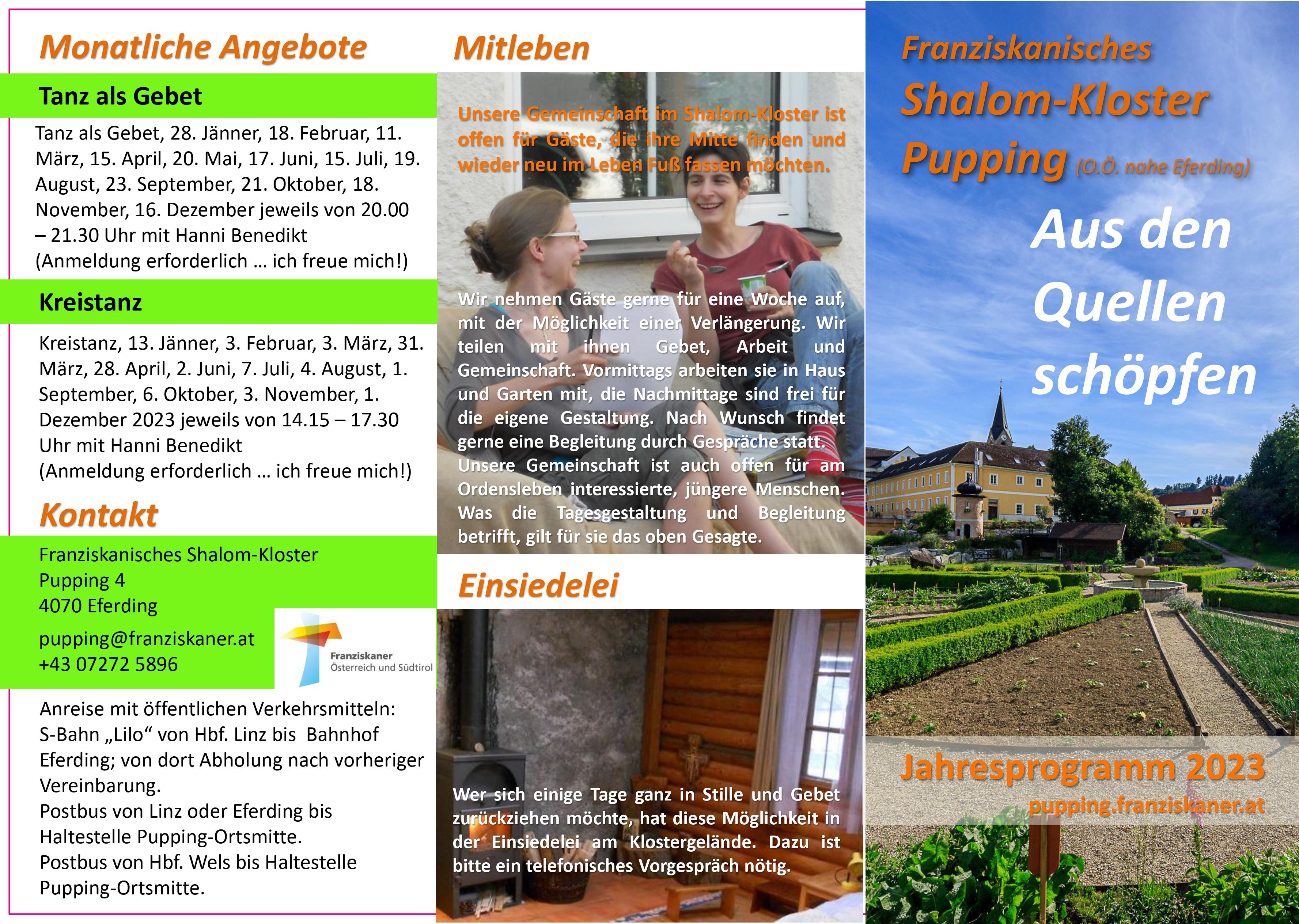 Aktuelles - Shalomkloster Pupping - Franziskaner